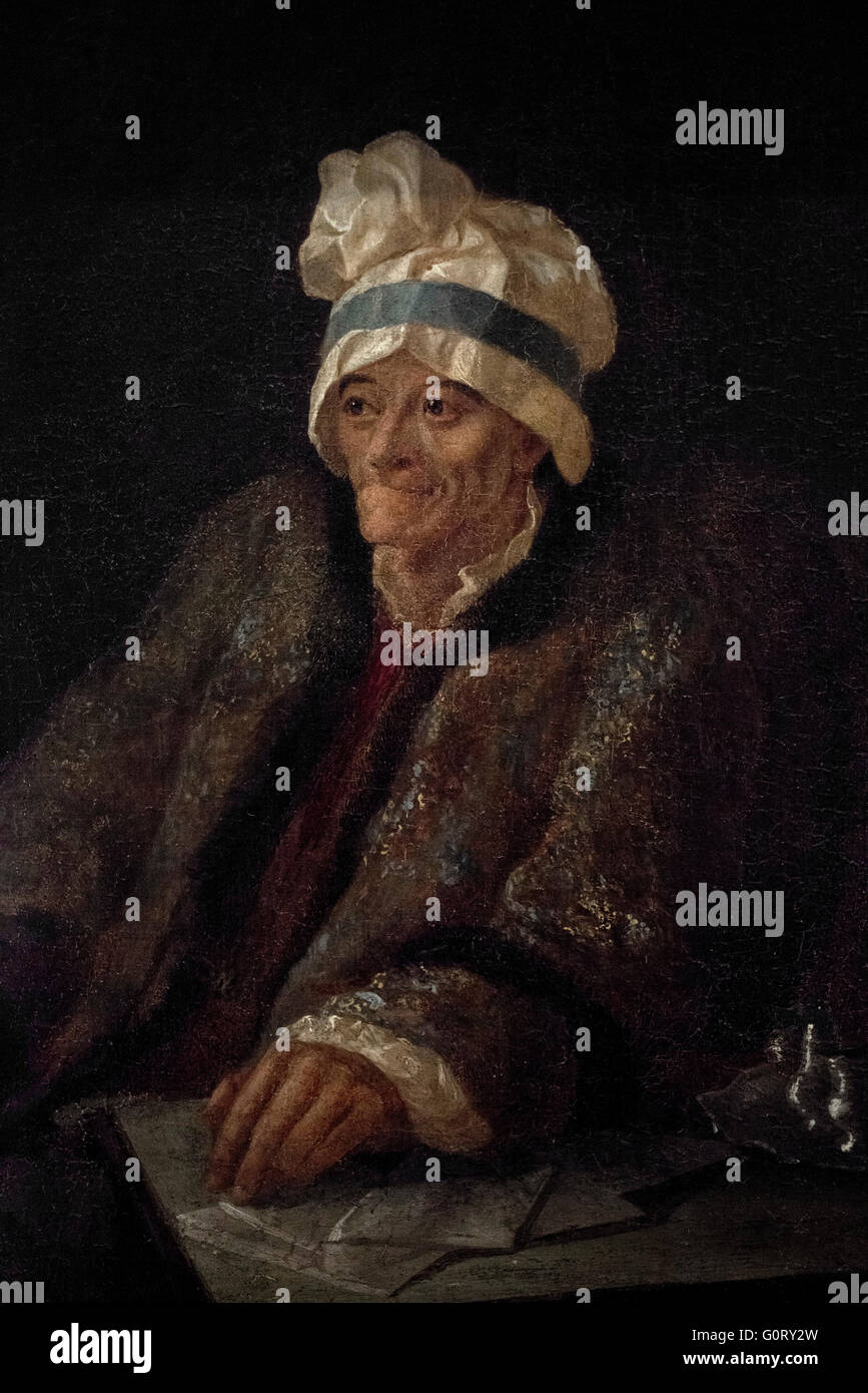 Jean Huber (1721-1786), Portrait of Voltaire (1694 –1778 Stock Photo ...