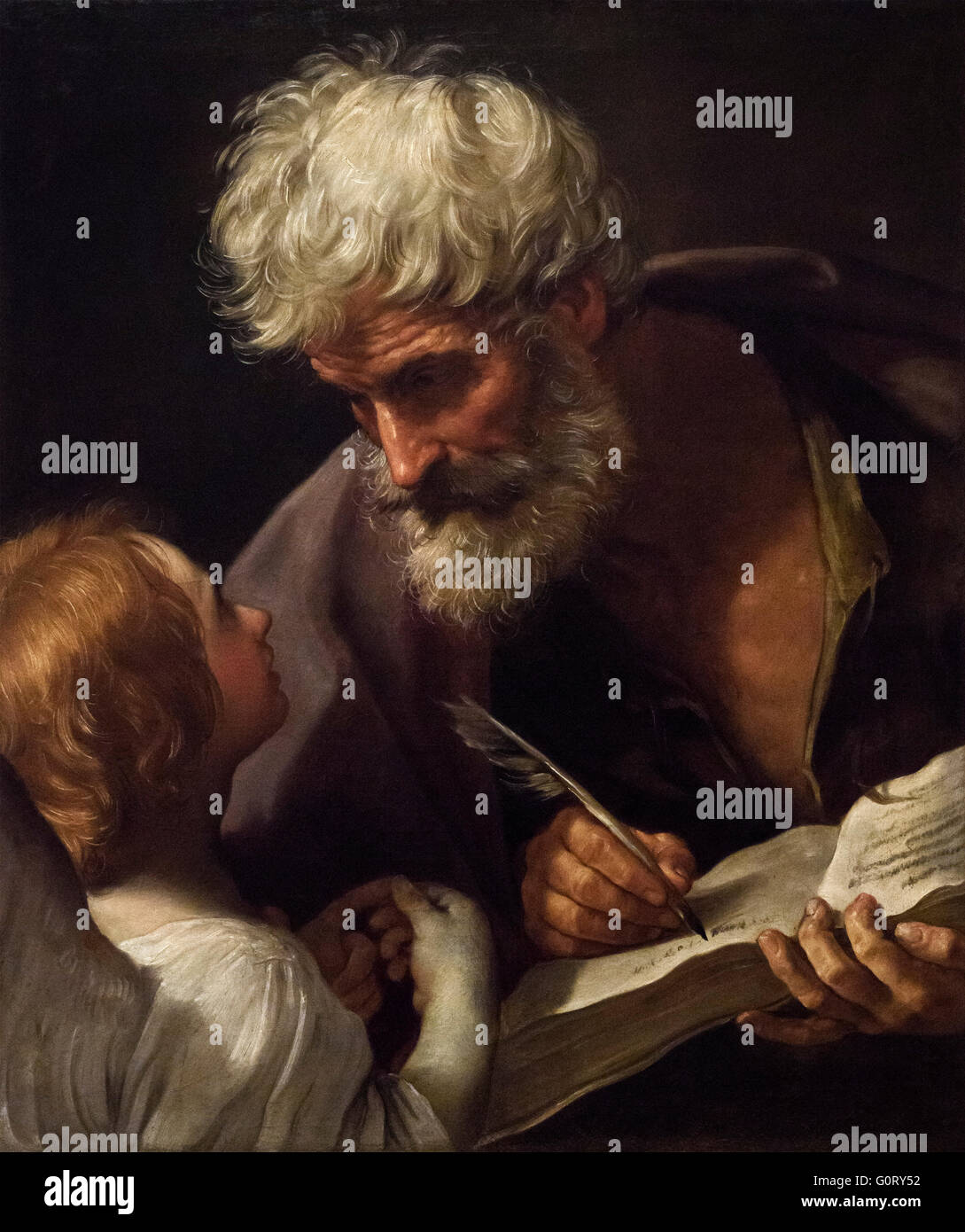 Guido Reni (1575-1642), St Matthew and the Angel (1635-40 Stock Photo ...