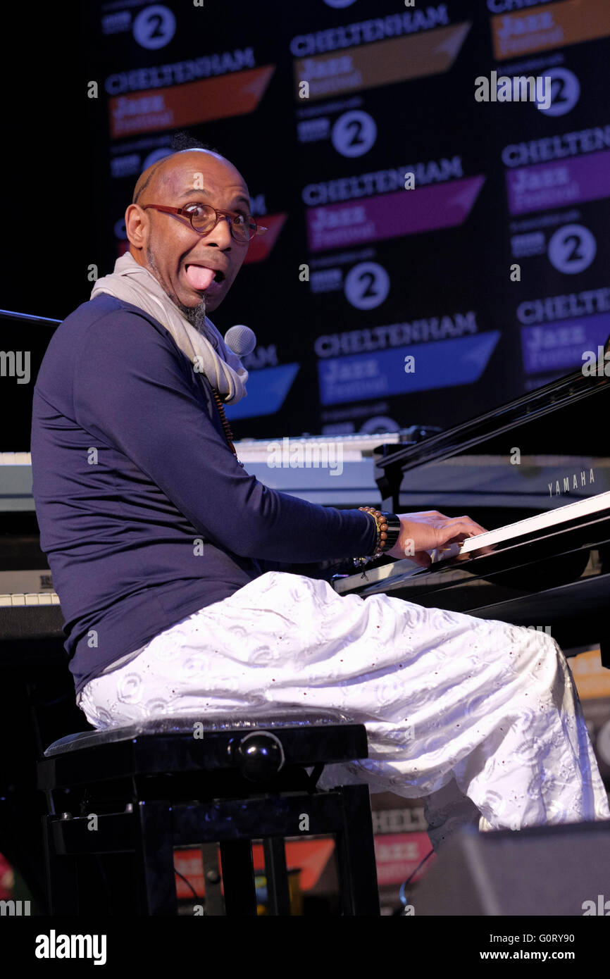 Cuban-born jazz pianist Omar Sosa performing at the Cheltenham Jazz ...