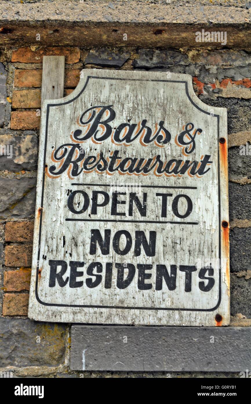 Bar & Restaurant open to non Residents Stock Photo - Alamy