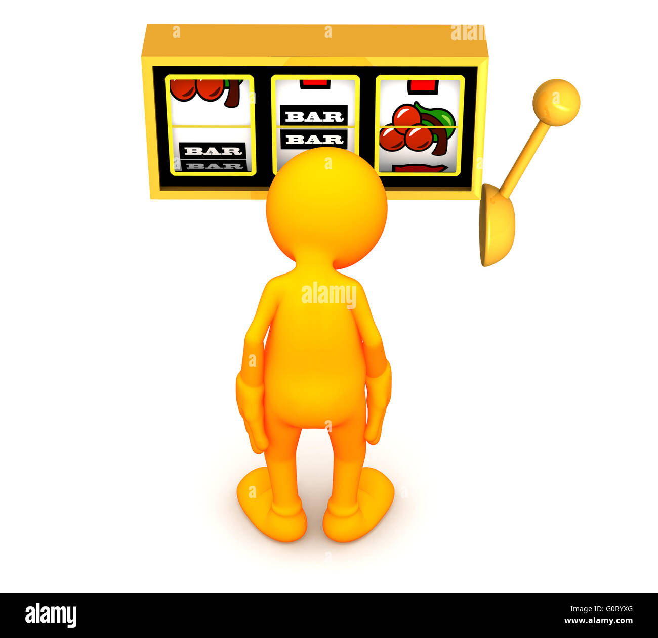 An extensive series of a 3d orange man, with a variety of props in all ...