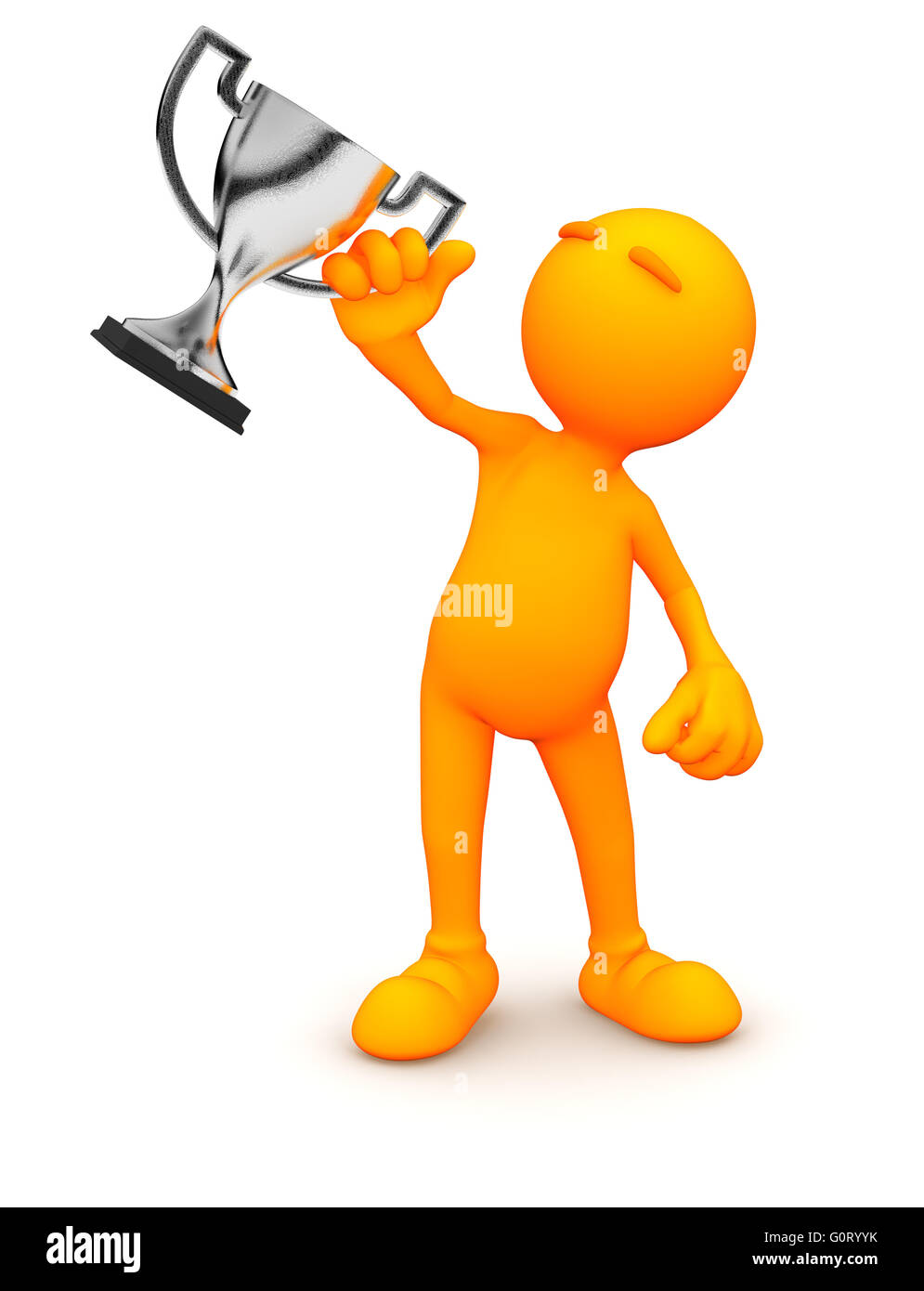 An extensive series of a 3d orange man, with a variety of props in all ...