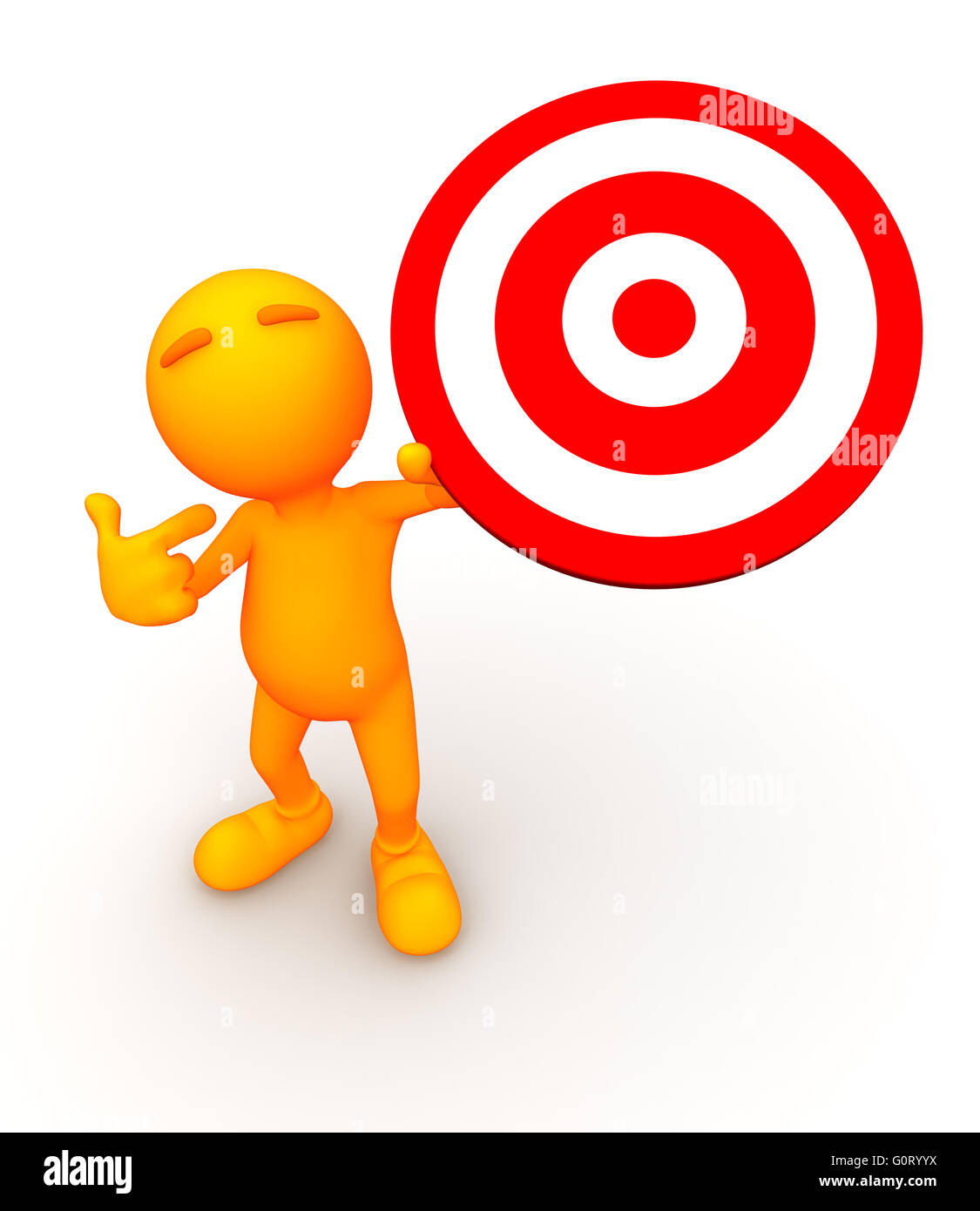 An extensive series of a 3d orange man, with a variety of props in all ...