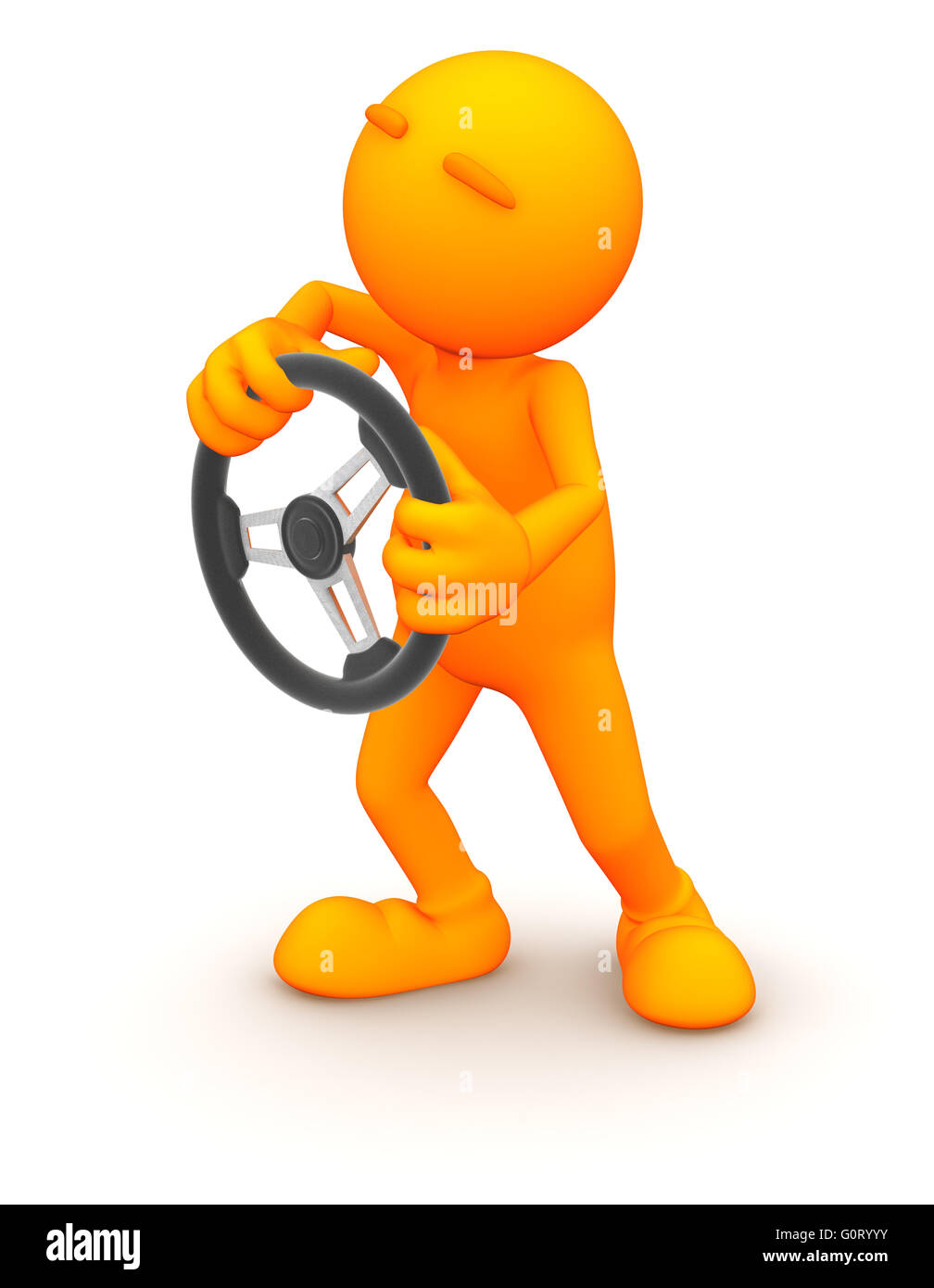 An extensive series of a 3d orange man, with a variety of props in all ...