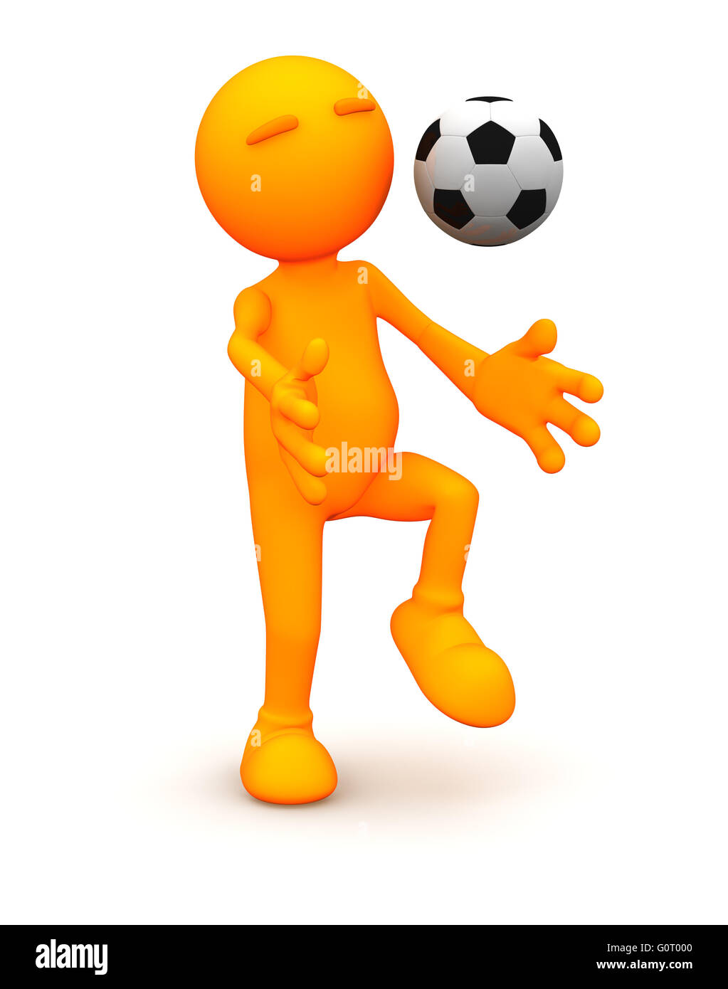 An extensive series of a 3d orange man, with a variety of props in all ...