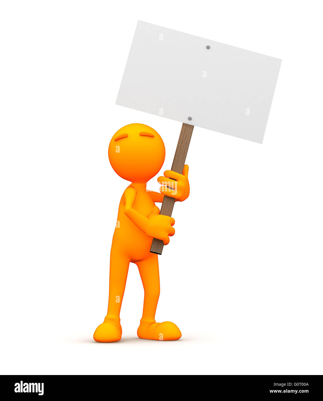 An extensive series of a 3d orange man, with a variety of props in all ...