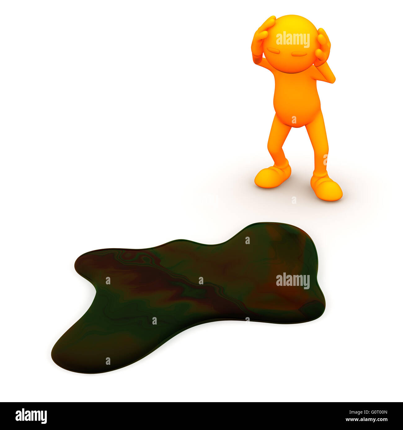 An extensive series of a 3d orange man, with a variety of props in all ...