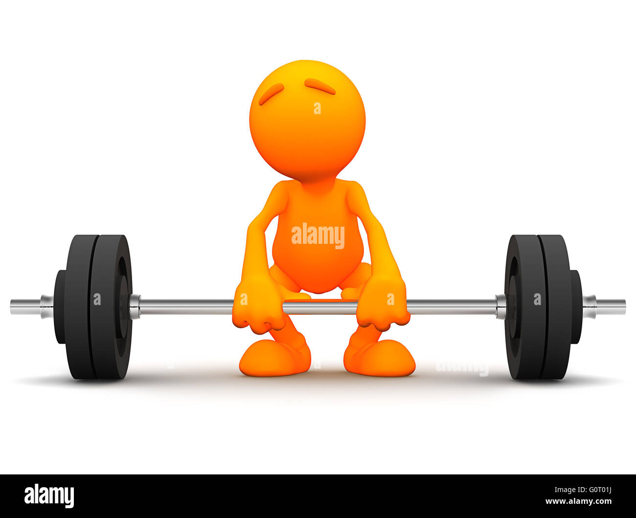 An extensive series of a 3d orange man, with a variety of props in all ...