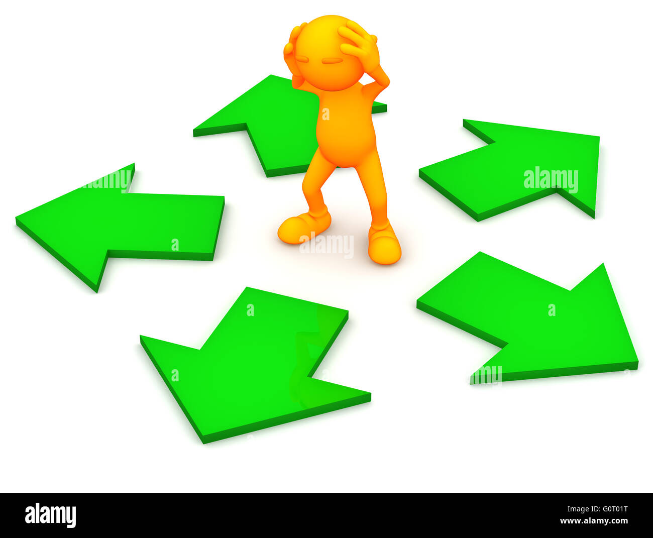 3d man walking in direction Cut Out Stock Images & Pictures - Alamy