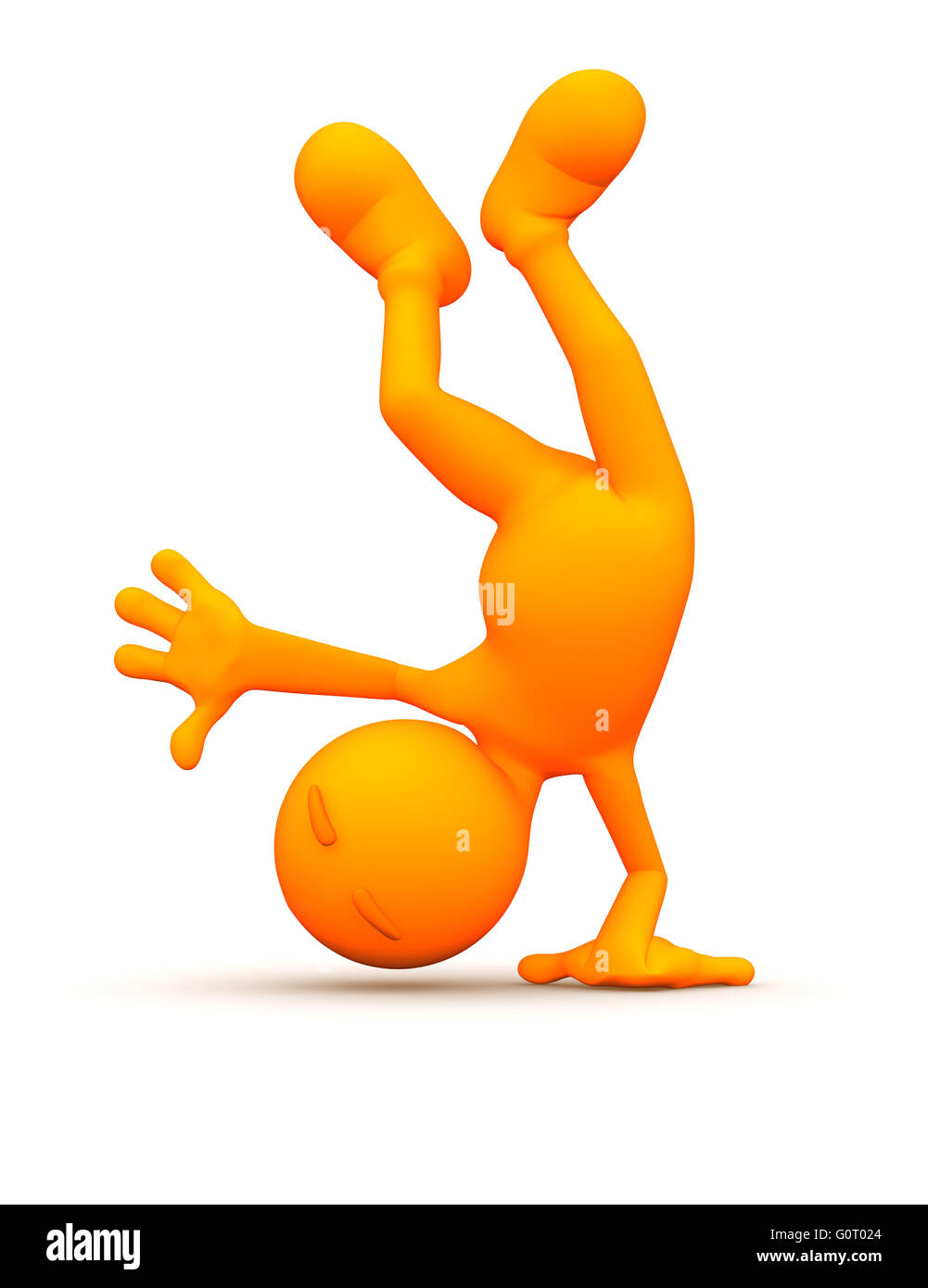 An extensive series of a 3d orange man, with a variety of props in all ...