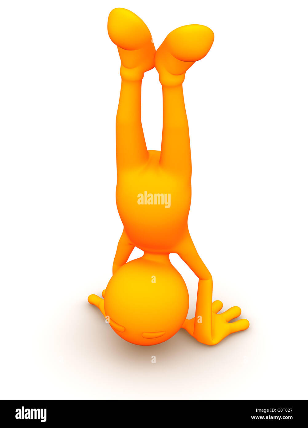 An extensive series of a 3d orange man, with a variety of props in all ...