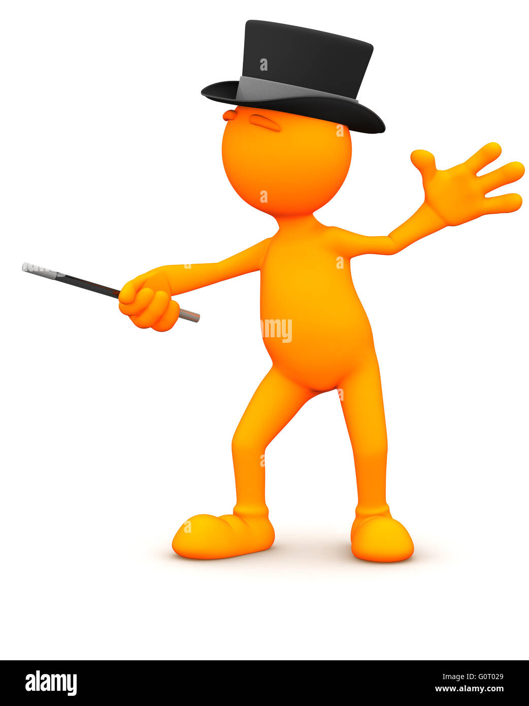 An extensive series of a 3d orange man, with a variety of props in all ...