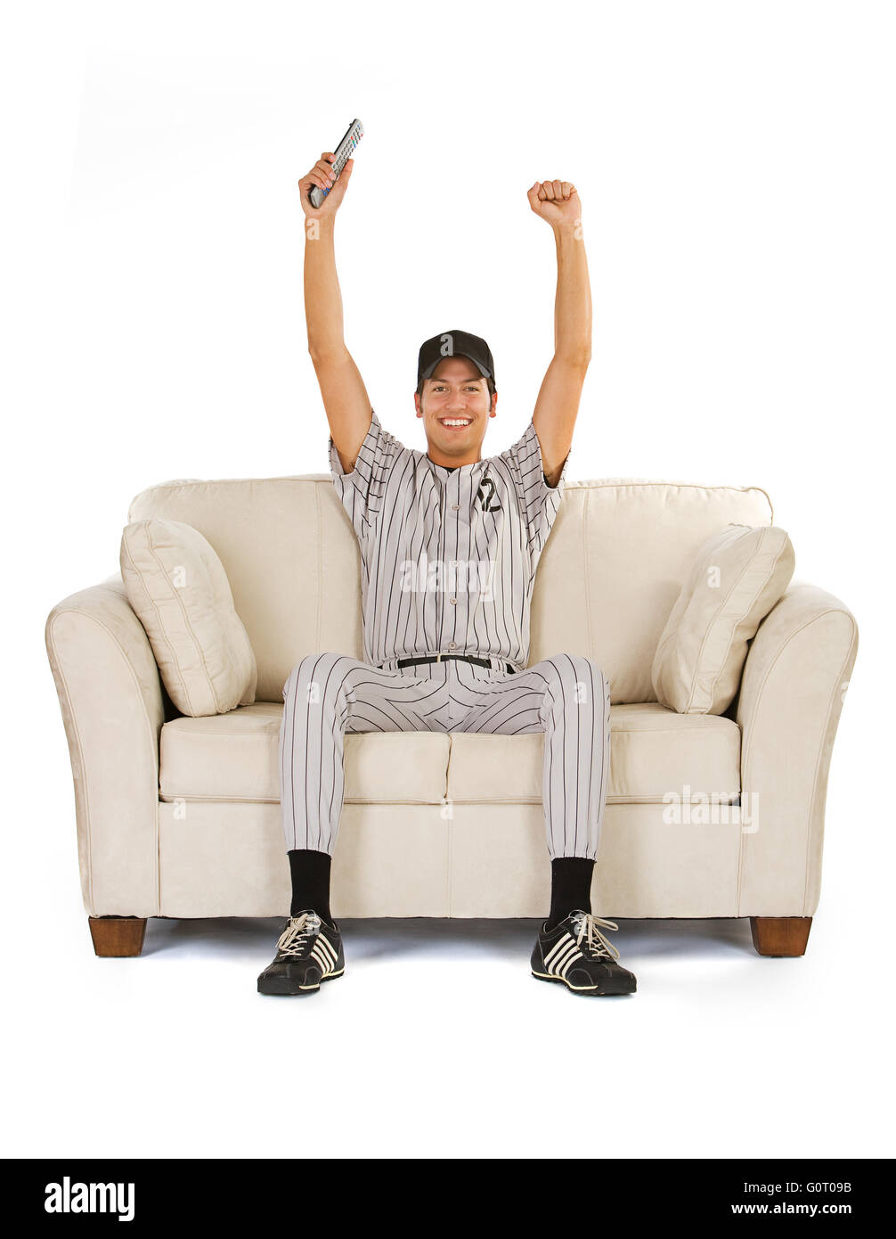 Isolated on white series of two men in baseball uniforms, in various ...