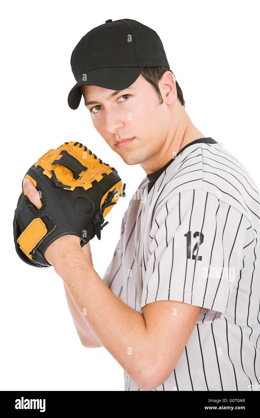 Pitcher baseball player white uniform hi-res stock photography and ...