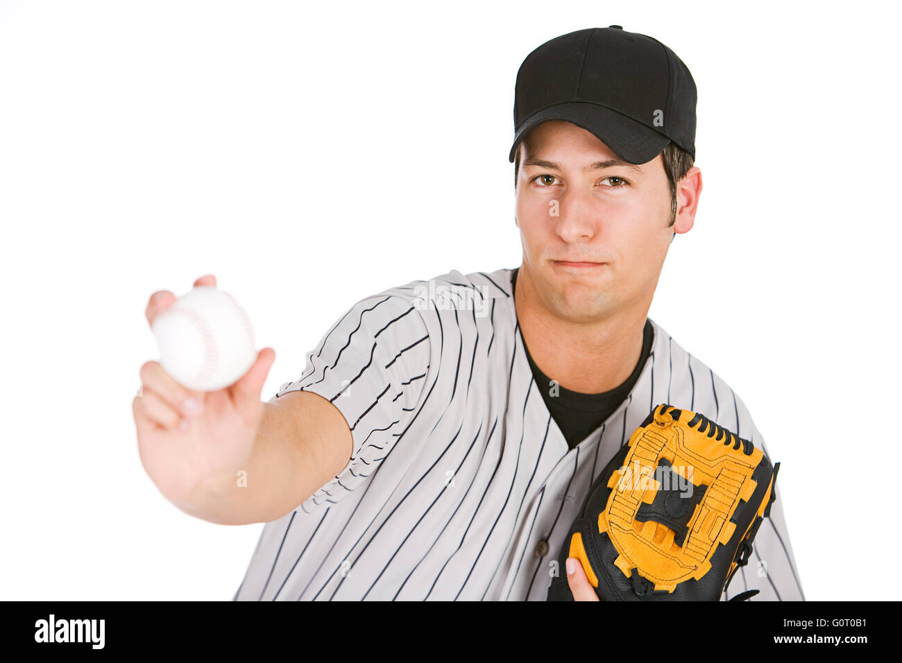 Isolated on white series of two men in baseball uniforms, in various ...