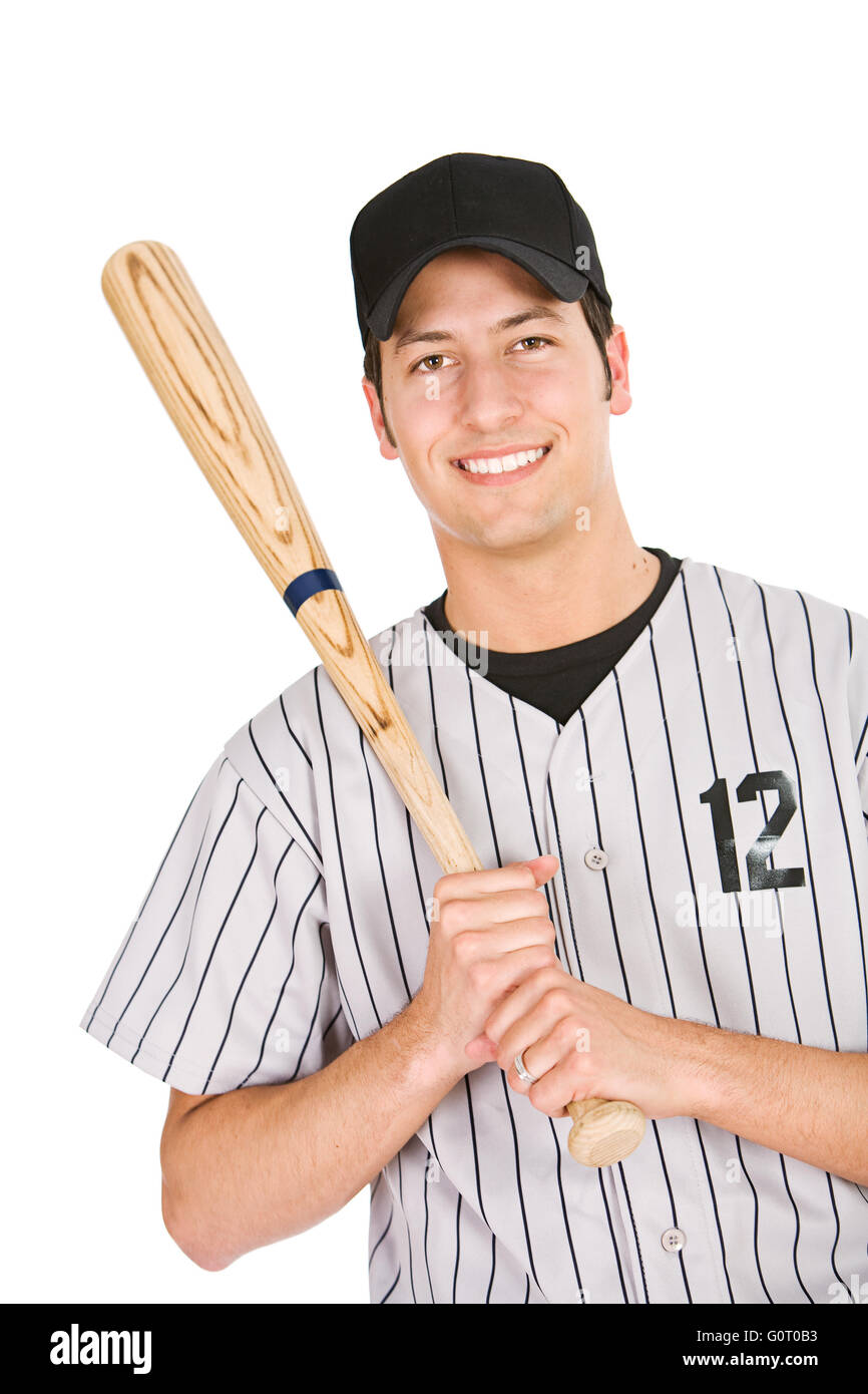 Isolated on white series of two men in baseball uniforms, in various ...