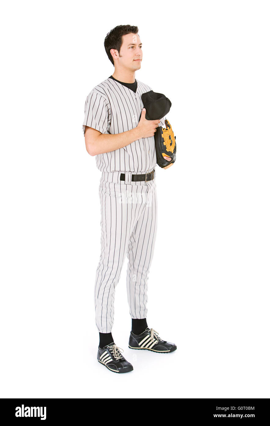 Isolated on white series of two men in baseball uniforms, in various ...