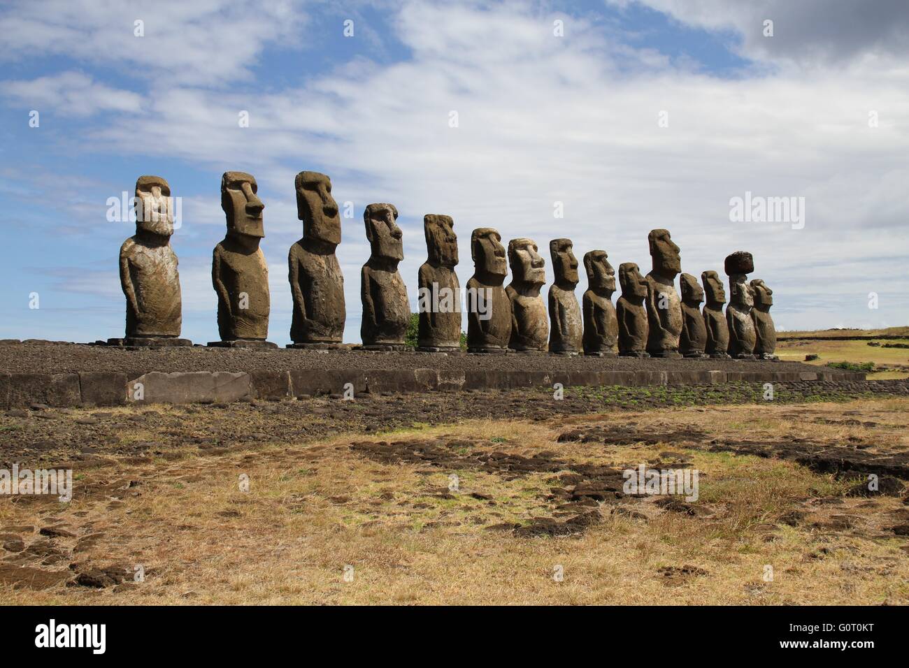 Largest ahu on easter island hi-res stock photography and images - Alamy