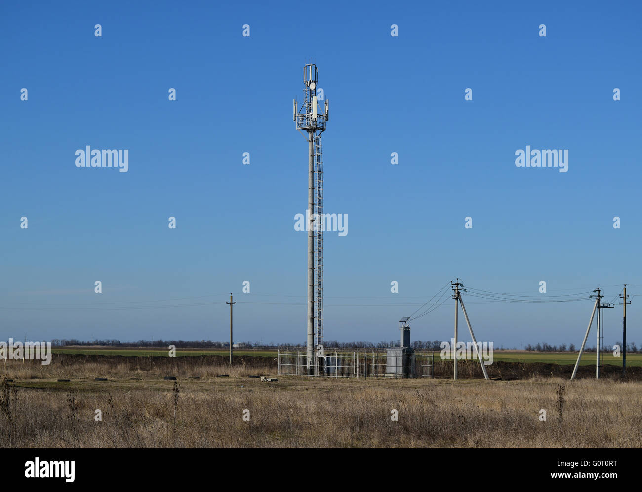 Tower for the transmission of cellular signals Stock Photo - Alamy