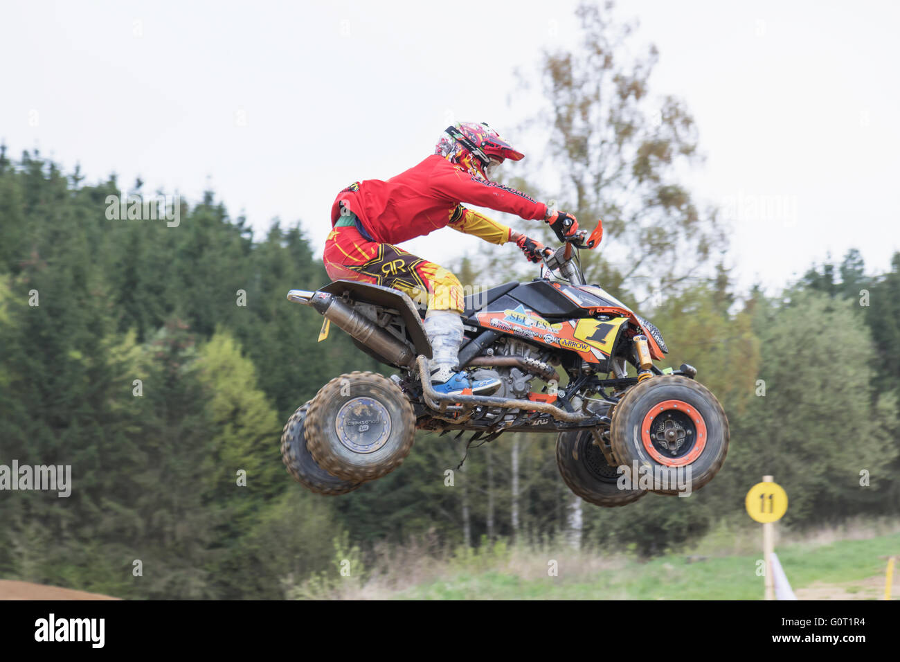 Closeup man in helmet jumping hi-res stock photography and images - Alamy