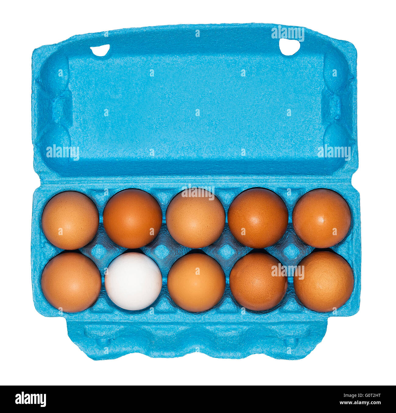 Packet of Eggs isolated on white Stock Photo - Alamy