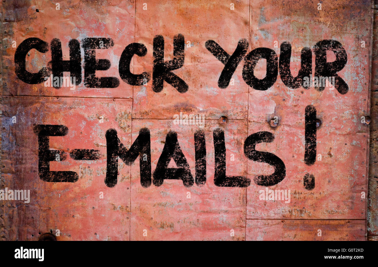 Check Your E-mail Concept Stock Photo - Alamy