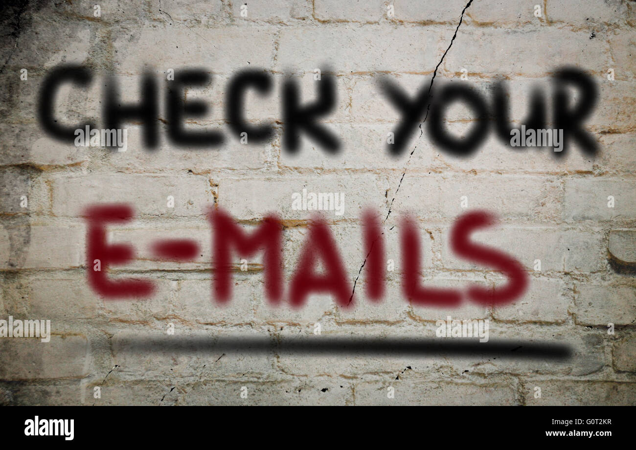 Check Your E-mail Concept Stock Photo - Alamy