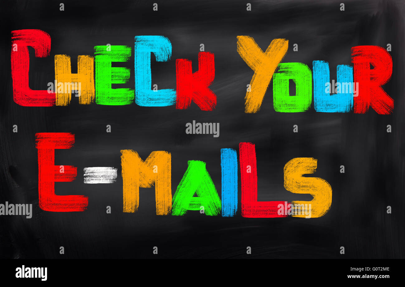 Check Your E-mail Concept Stock Photo - Alamy