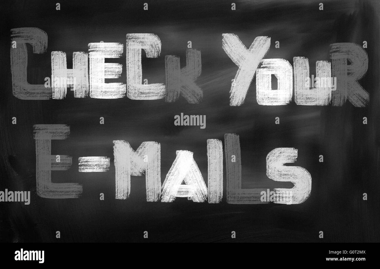 Check Your E-mail Concept Stock Photo - Alamy
