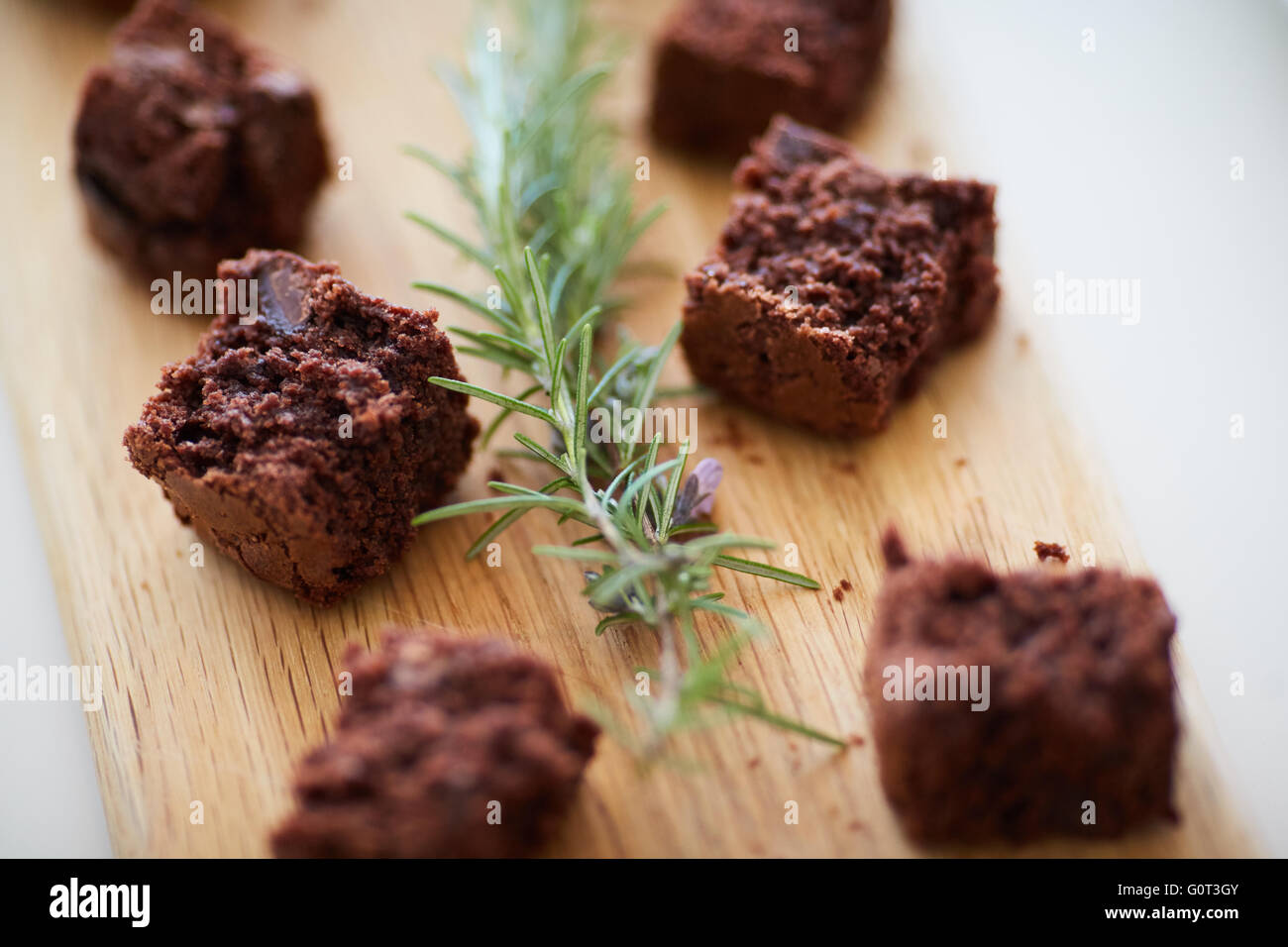 Party samples ofsweek cake buffet food on platters professional Stock ...