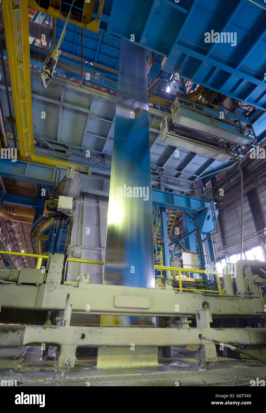 Galvanizing steel. Production of zinc-coated steel Stock Photo - Alamy