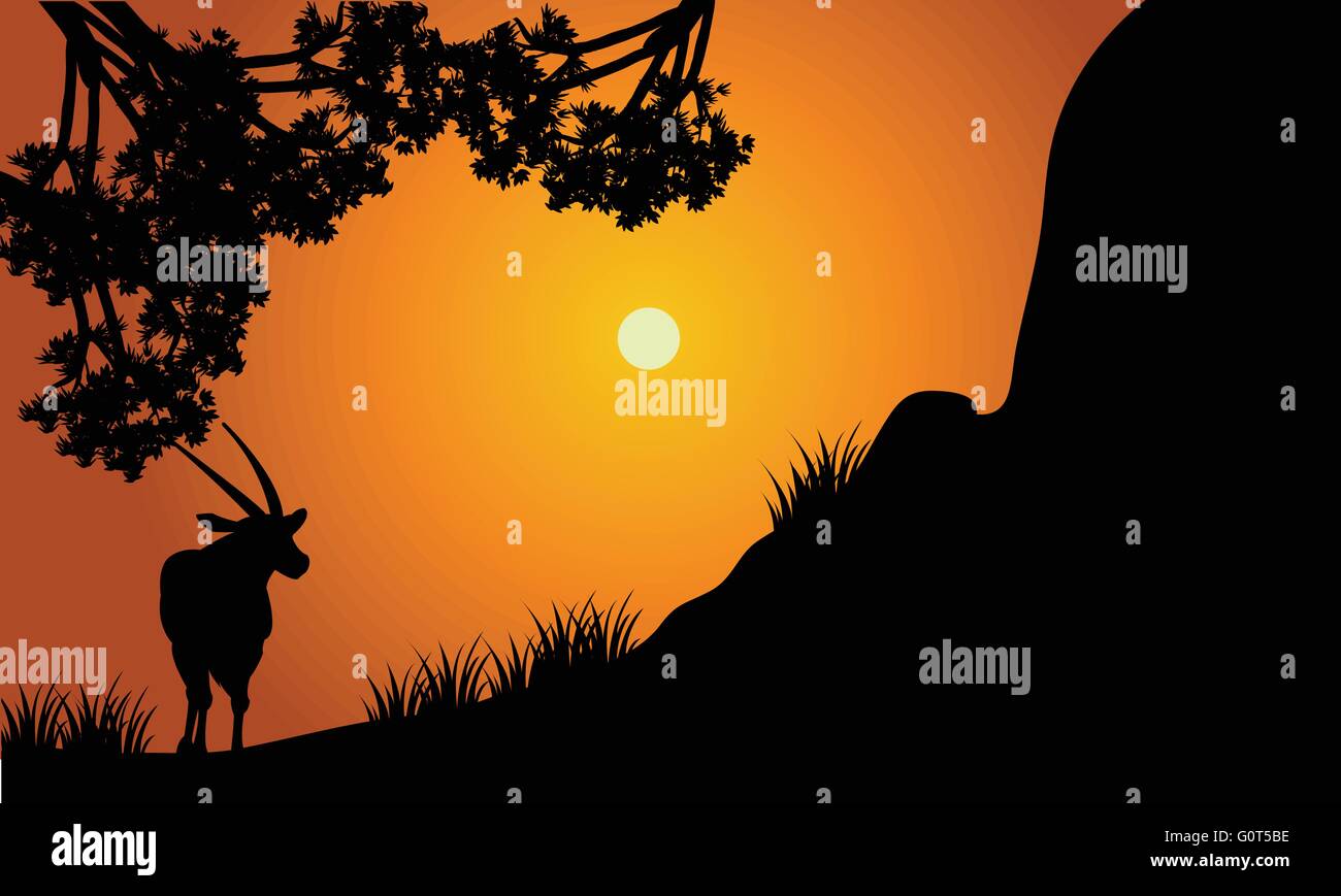 Roan antelope Stock Vector Images - Alamy