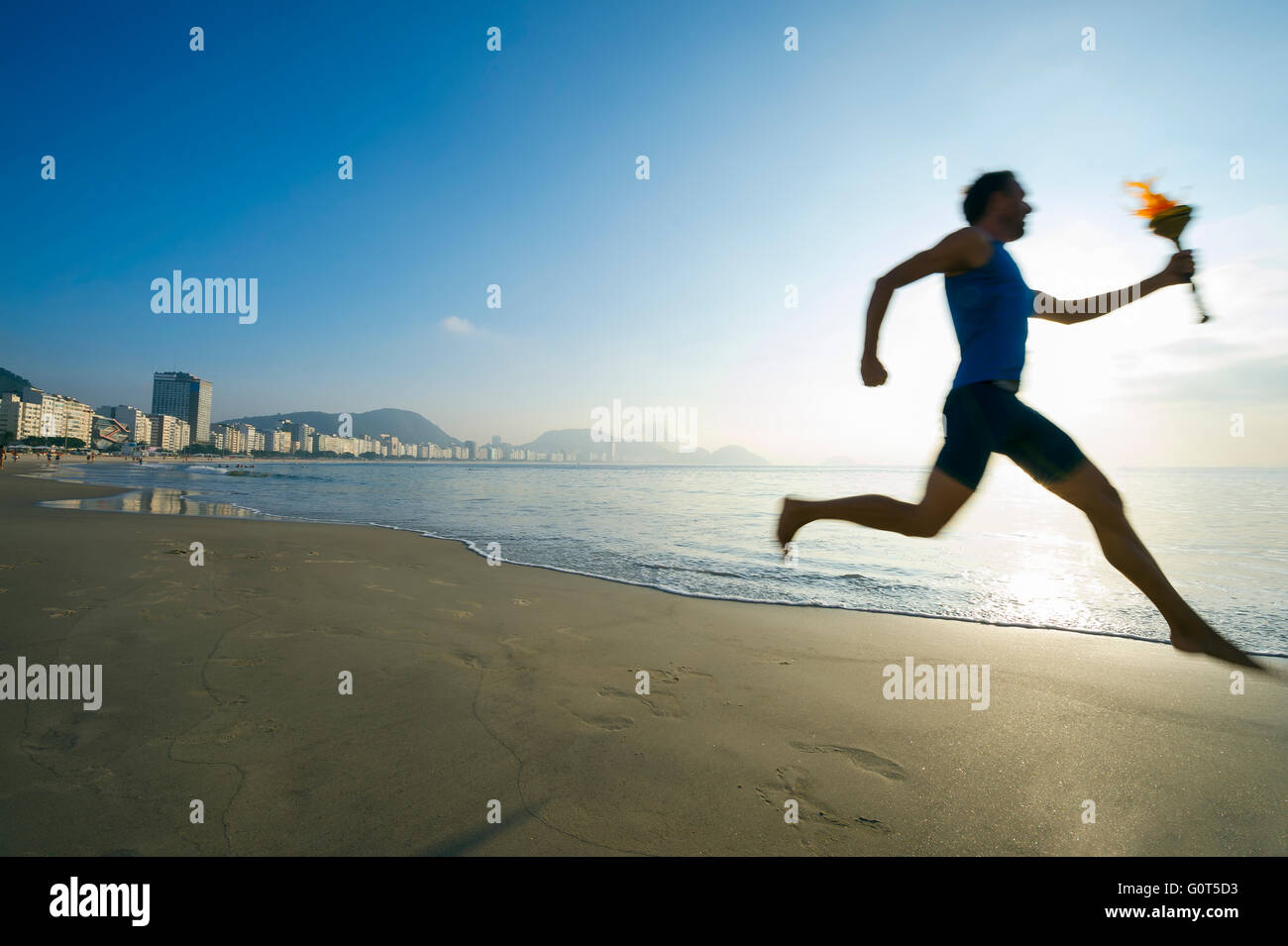 Man Running With Torch High Resolution Stock Photography and Images - Alamy