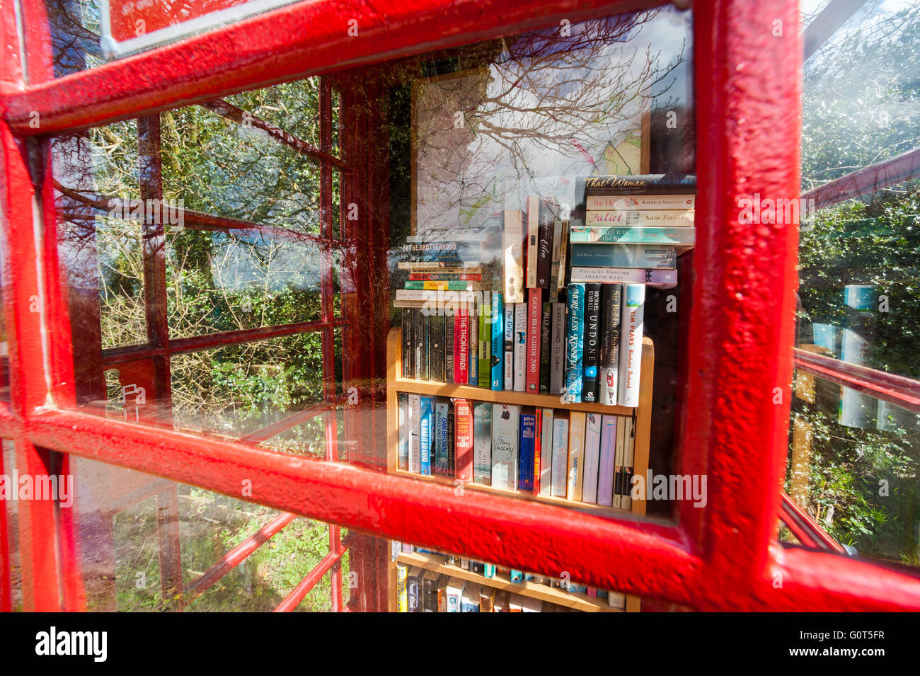 'The Little Red Book Stop', an old red phone box converted into a ...
