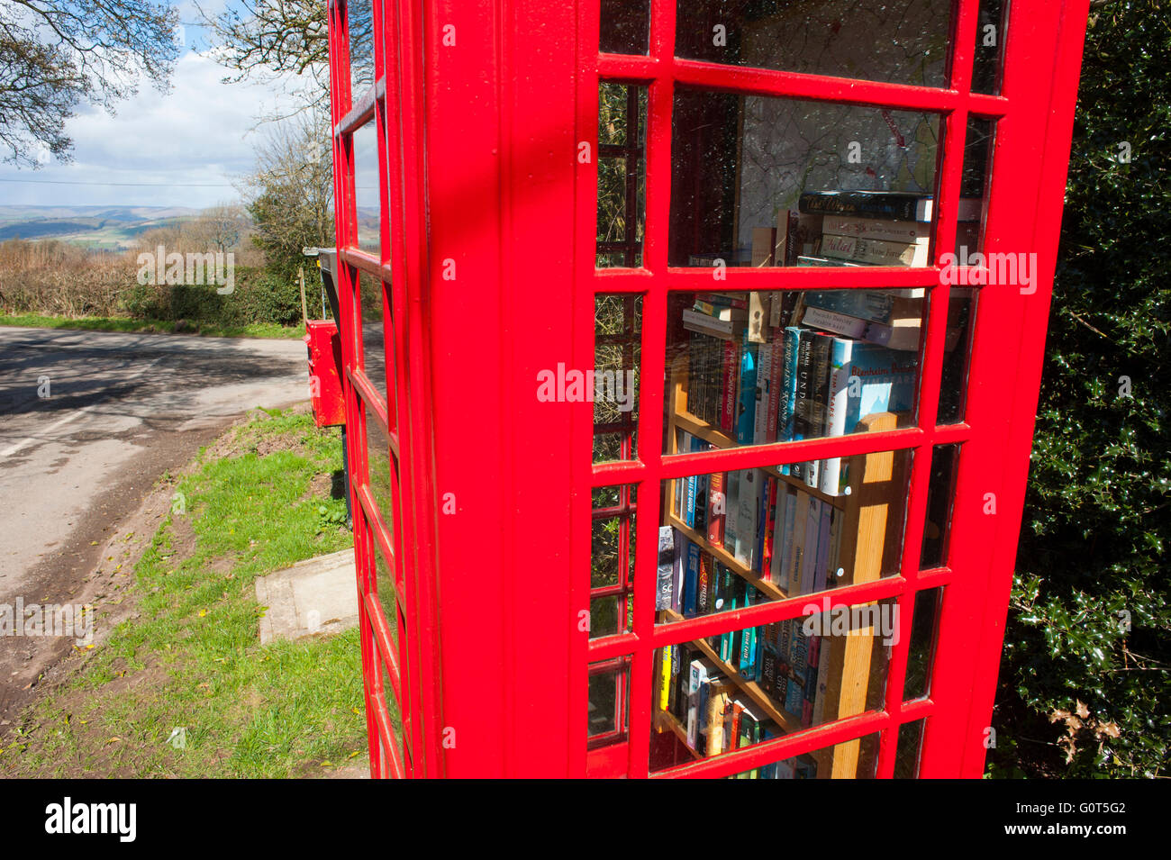 'The Little Red Book Stop', an old red phone box converted into a ...