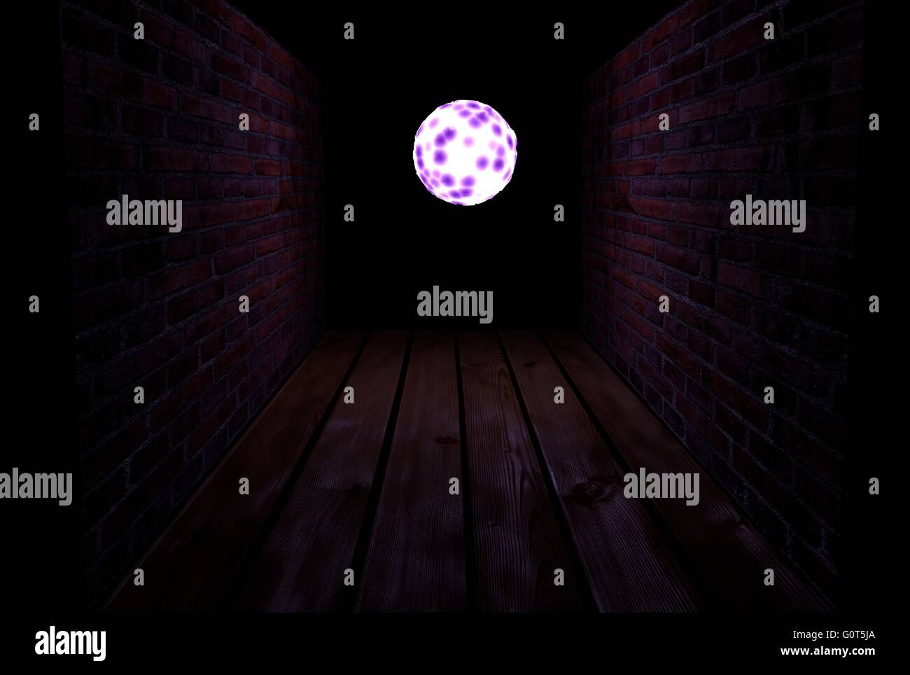End of dark tunnel, magic light. 3d illustration Stock Photo - Alamy