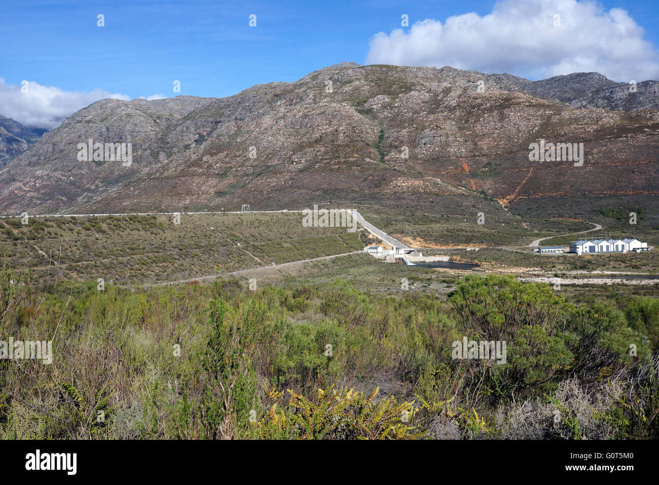 The Berg River Dam in Franschhoek is in the Western Cape Province of ...