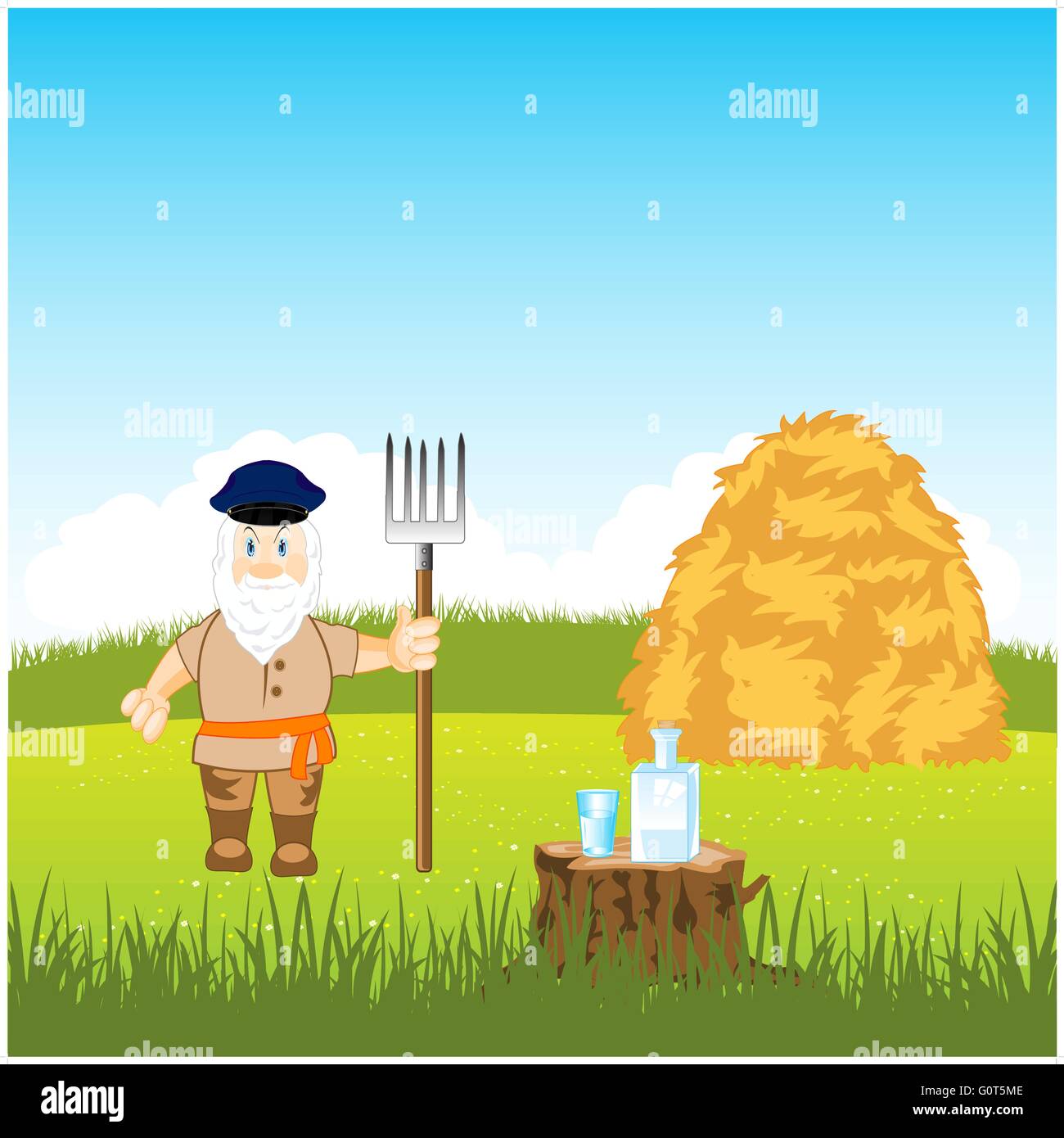 Old hay stack Stock Vector Images - Alamy