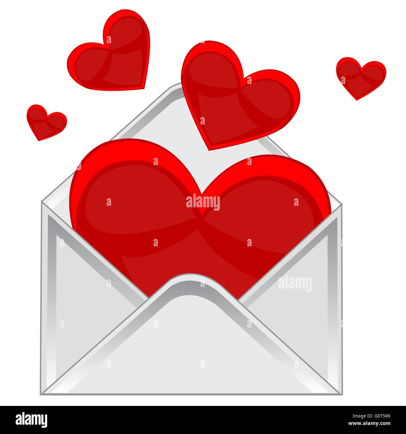 Heart in envelope Stock Vector Image & Art - Alamy