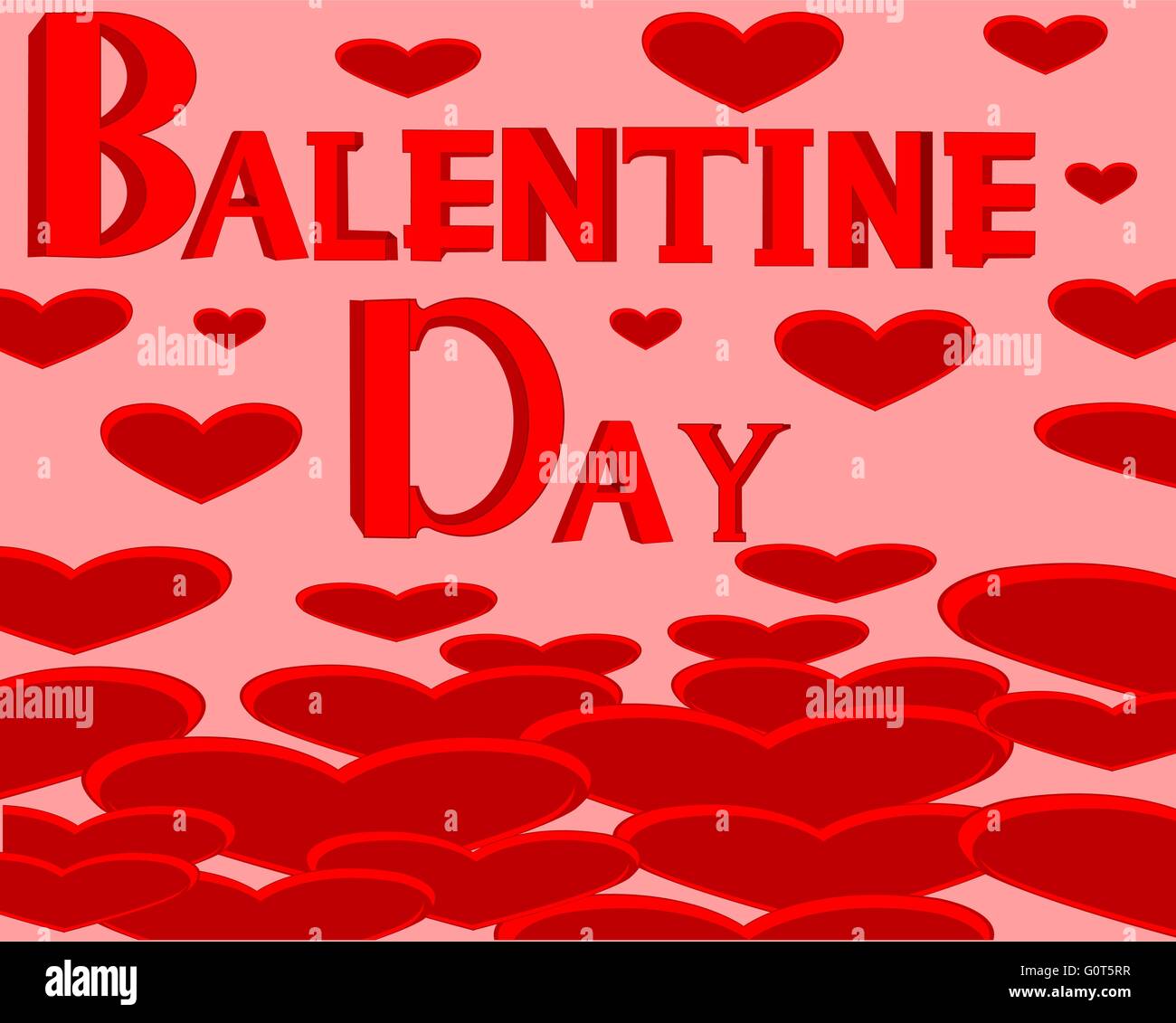 Valentines day background red letters Stock Vector Images - Alamy