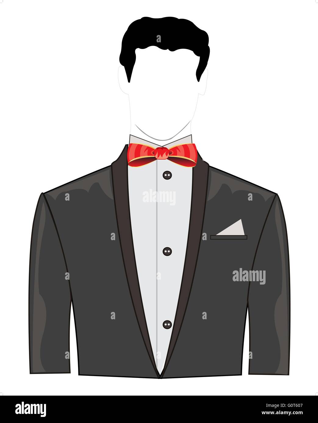 Festive suit with bow Stock Vector Image & Art - Alamy