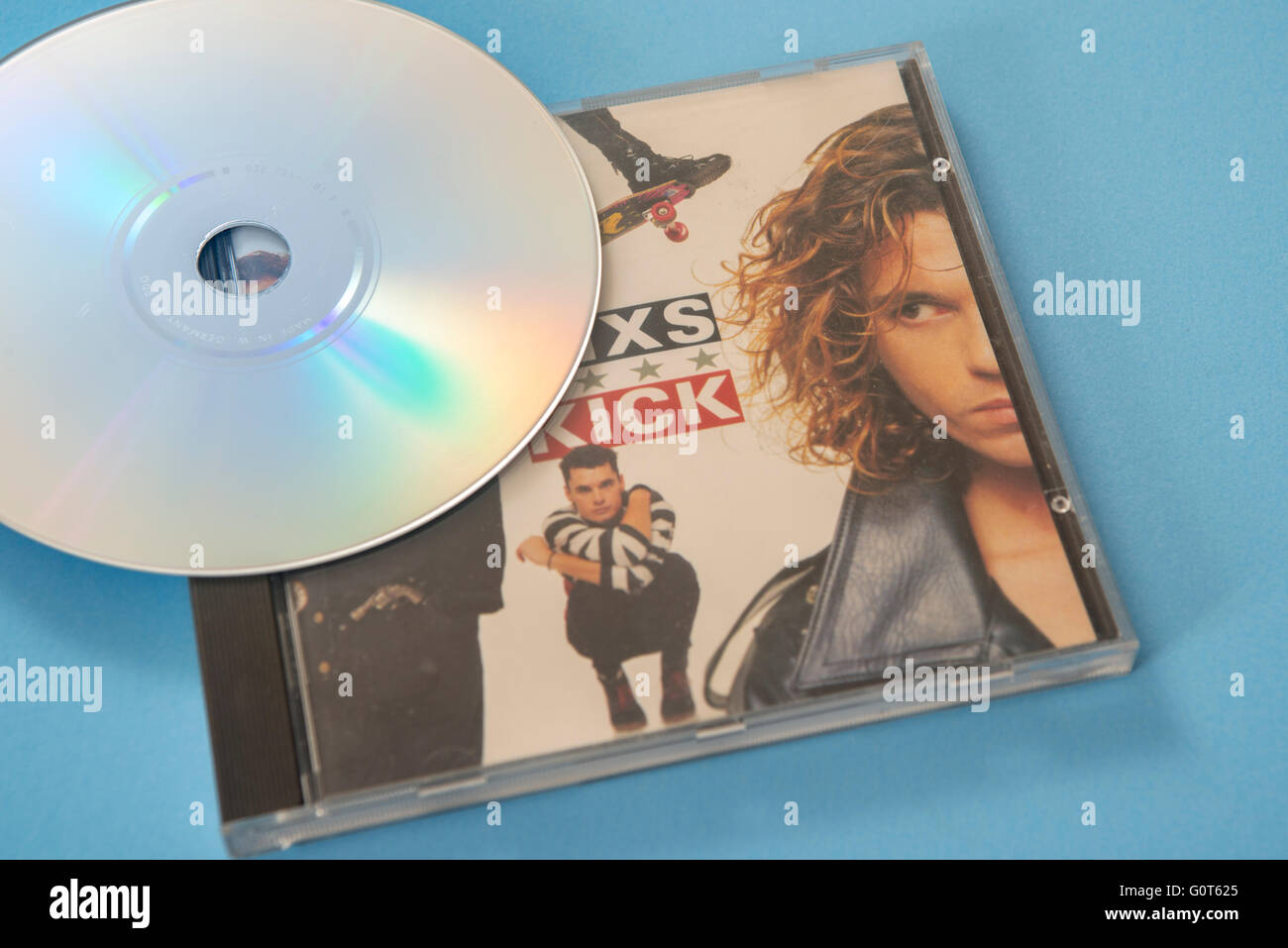INXS album Kick compact disc Stock Photo - Alamy