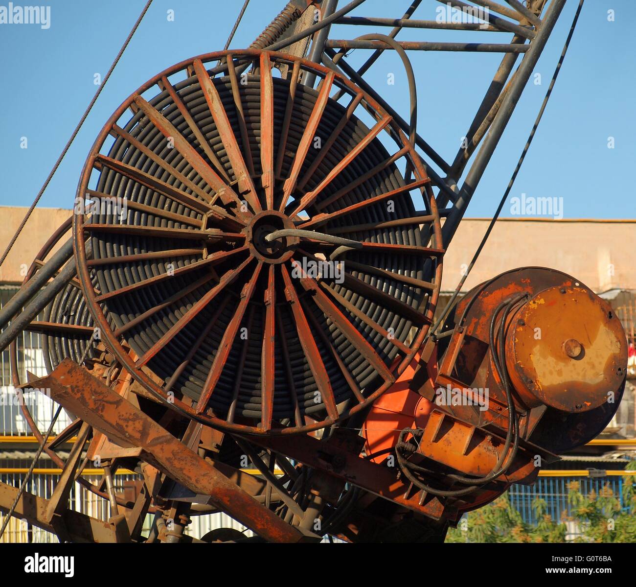 A large industrial drilling machine as used in underground construction ...