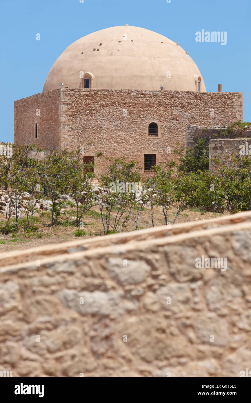 Fortress of Fortezza in Rethymno and the Mosque. Crete. Greece ...