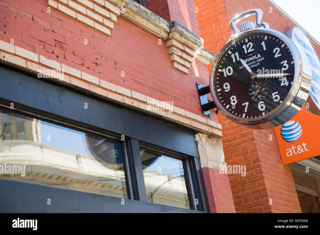 Shinola clock outside the boutique in the trendy Wicker Park ...