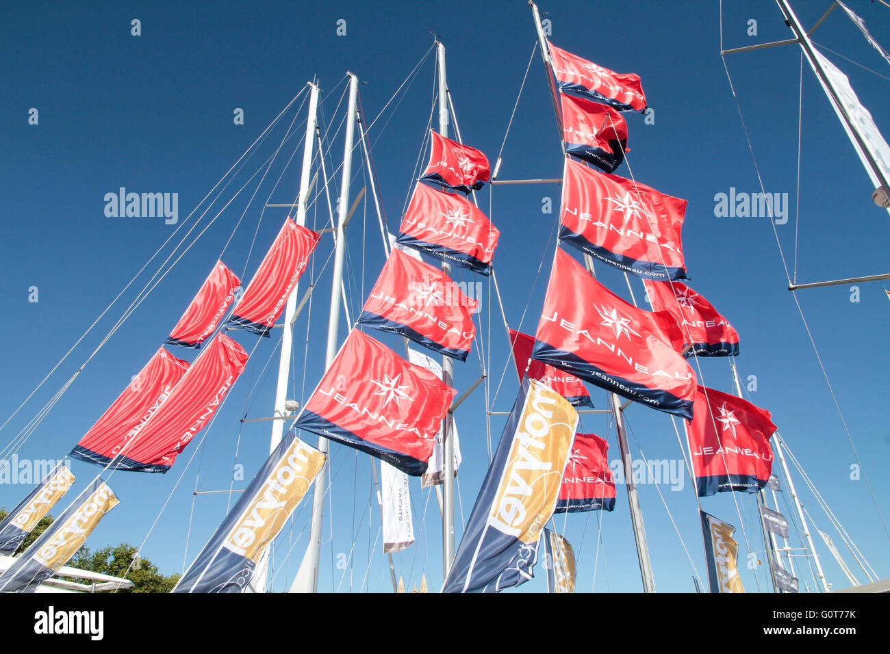 sailing flags on sky Stock Photo - Alamy