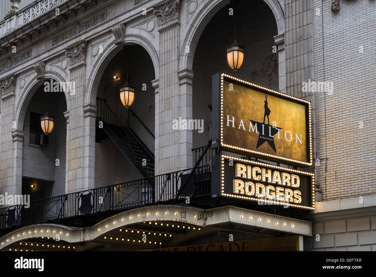 "Hamilton" Marquee at the Richard RodgersTheatre, Times Square, NYC ...