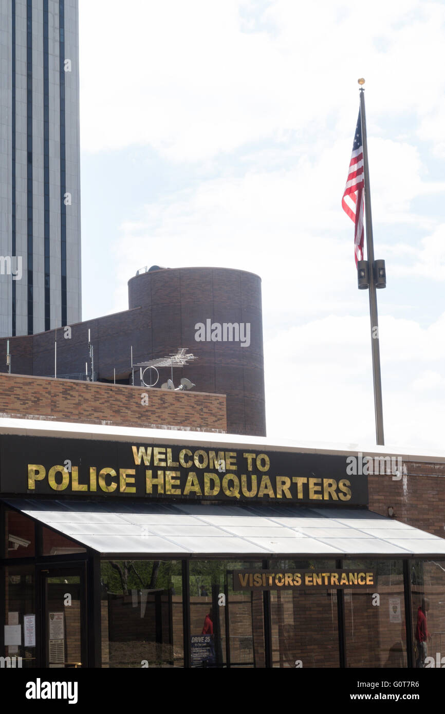 New York City Police Headquarters, Visitors Entrance, One Police Plaza ...