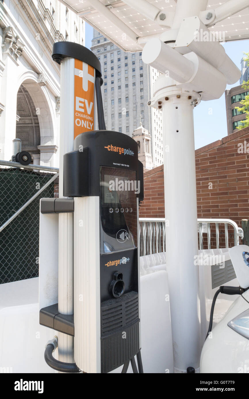 Electronic Vehicle Autonomous Renewable Charger at Police Plaza in New ...