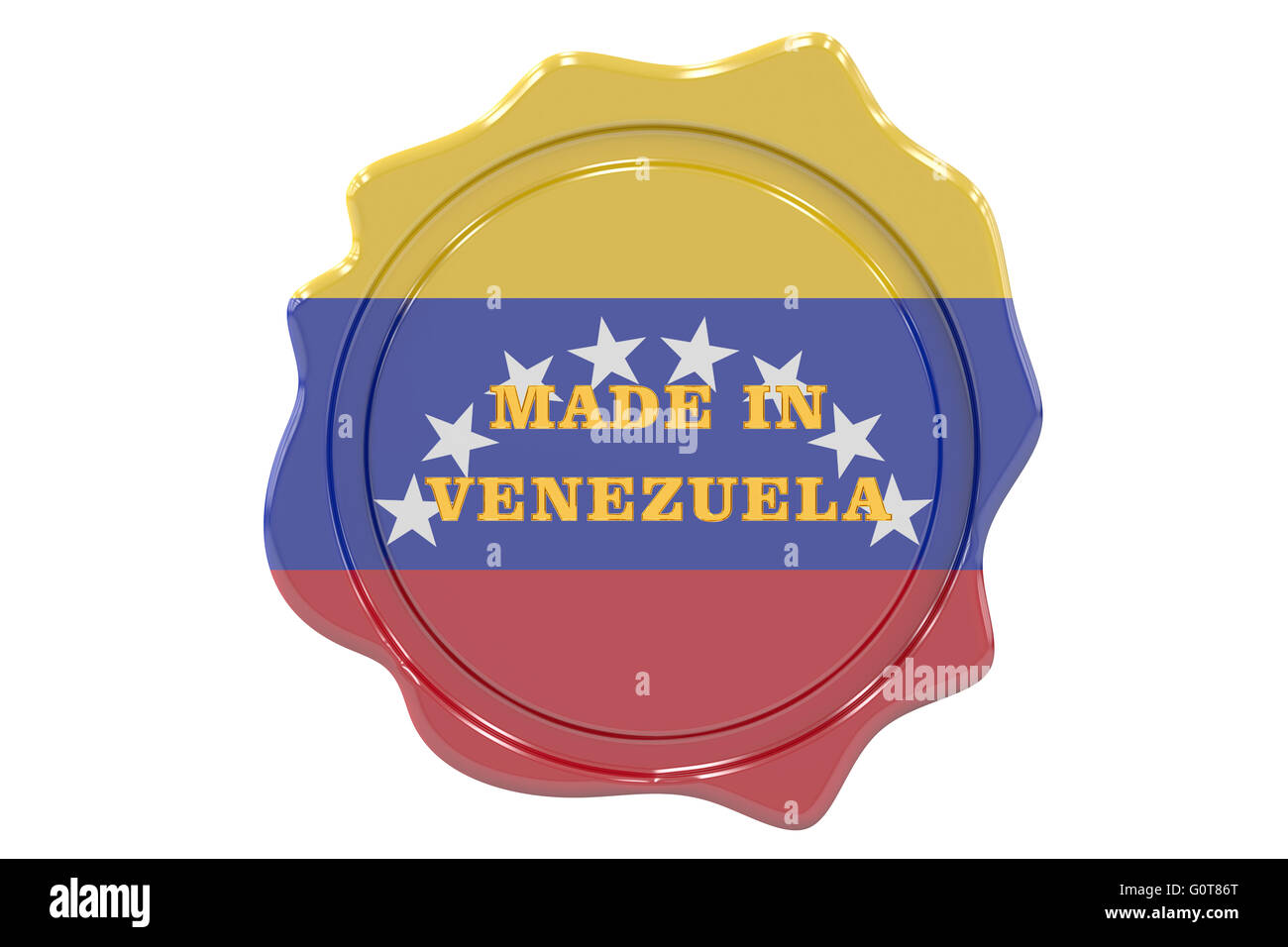 made in Venezuela seal, stamp. 3D rendering Stock Photo - Alamy